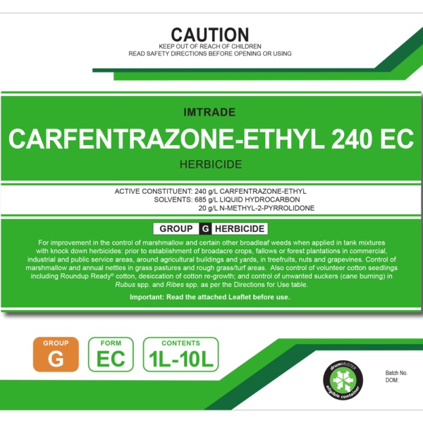 Carfentrazone-Ethyl 240 EC (Carfentrazone-ethyl 240g/L) 1L • Australand ...