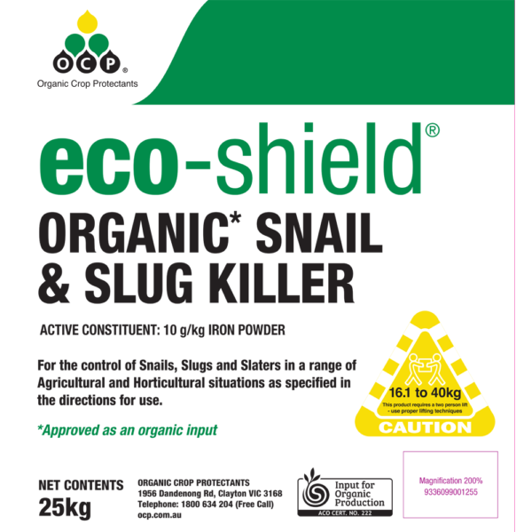 Eco-Shield Snail & Slug Killer 25kg • Australand Agriculture