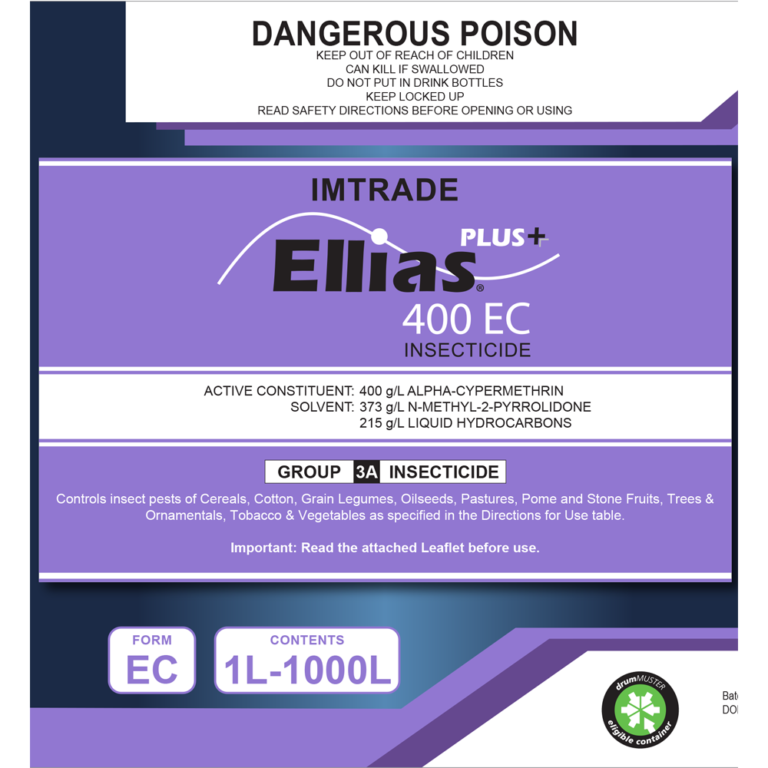 Ellias 400EC Insecticide (400 g/L Alpha-Cypermethrin) 10L - Australand ...