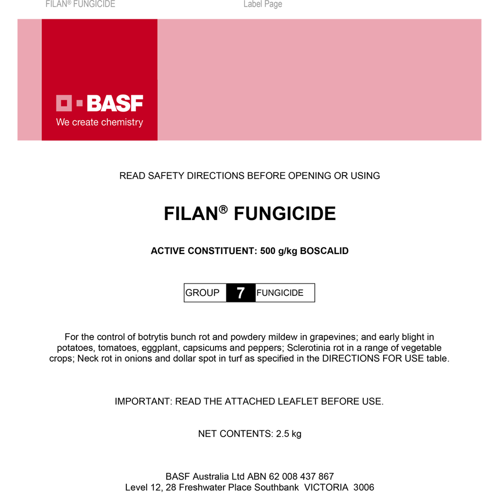 Filan (Boscalid 500g/kg) 2.5kg • Australand Agriculture